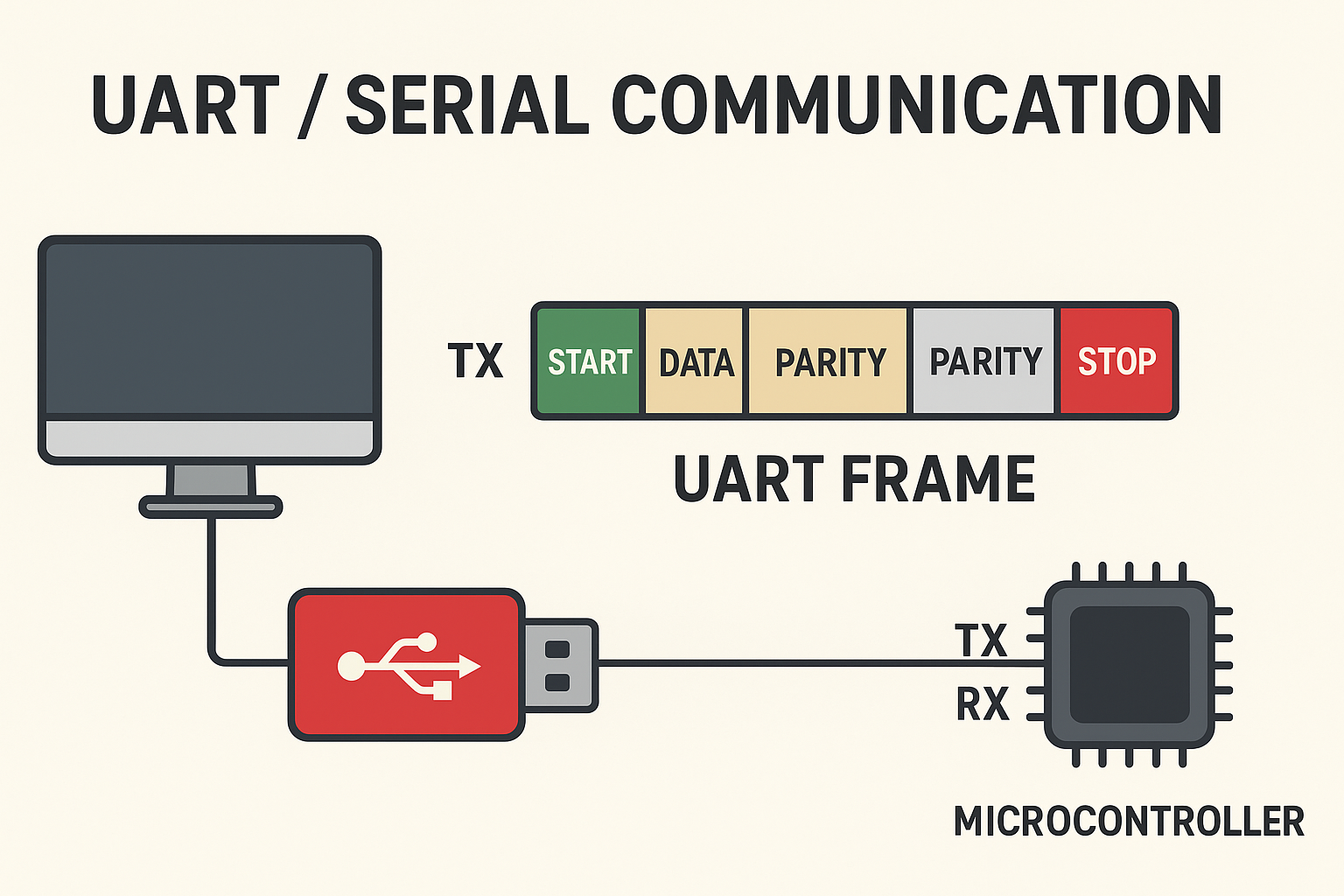 Giao thức UART - Ví dụ với STM32 | Capitlab.COM: Full task Embedded
